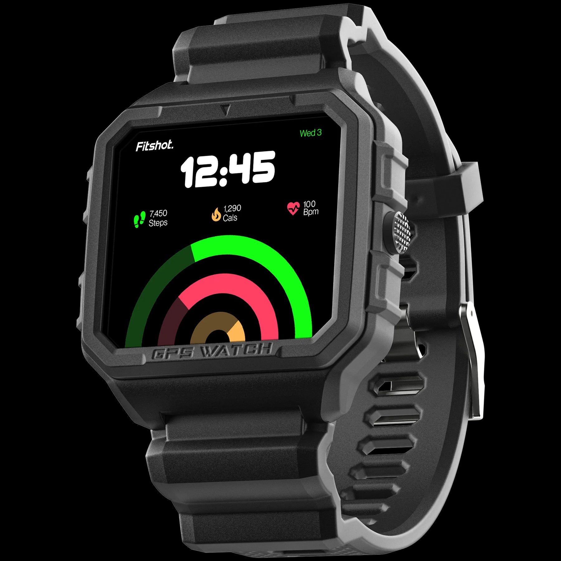 Fitshot Axis Smartwatch - Inbuilt GPS I Compass l 15 Days Battery ...